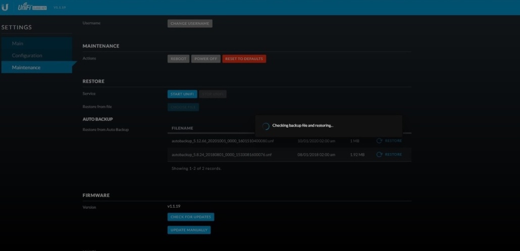 Cloud Key Ubiquiti UC-CK Gen 1 Emergency Recovery